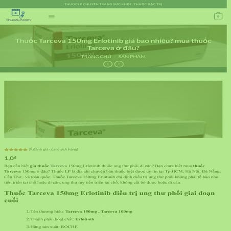 Erlotinib la thuoc gi Cong dung lieu dung | ThuocLP | PDF