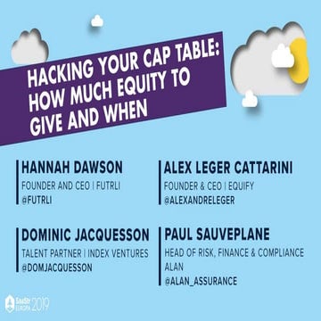 Hacking Your Cap Table: How Much Equity to Give and When with Equify ...