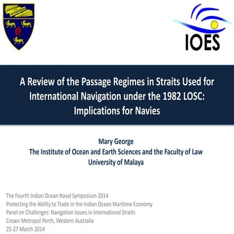 IONS Seminar 2014 - Session 3 - A Review of the Passage Regimes in ...