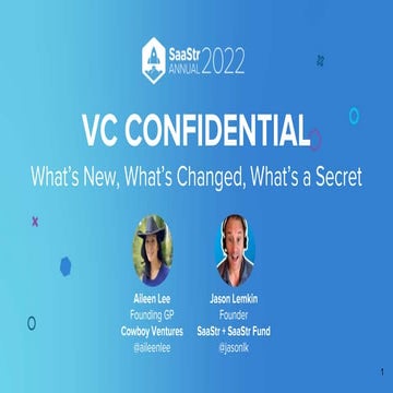 VC State of the Market with SaaStr's CEO and Cowboy Ventures | PPT