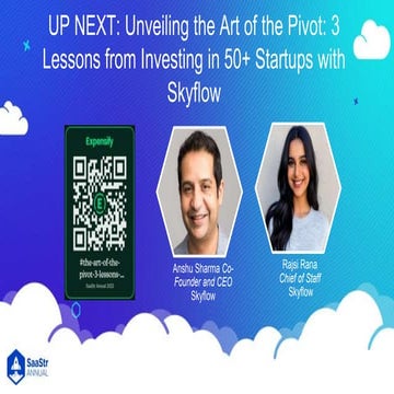 Unveiling the Art of the Pivot_ 3 Lessons from Investing in 50+ Startups with Skyflow | PPT