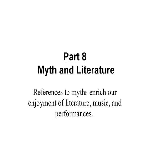 Thury mythology modern lit | PPT