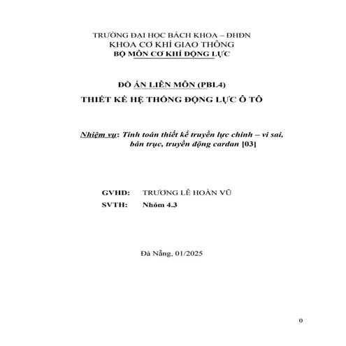 Đồ án thiết kế hệ thống phanh xe tải | PDF