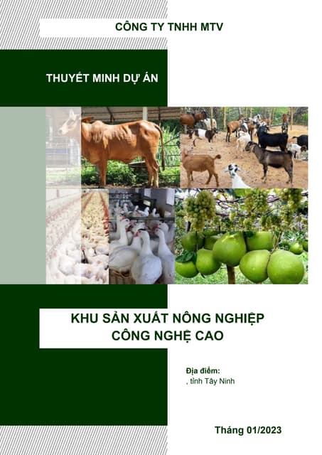 Thuyết Minh Dự án Khu Nông Nghiệp Công Nghệ Caodocx