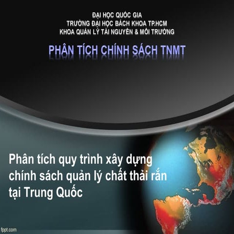 Thuyết trình ptct cao hoc. Chinh sach quan ly moi truong | PPT
