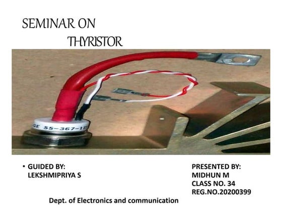 Silicon controlled rectifier ( SCR ) | PPTX | Operating Systems ...