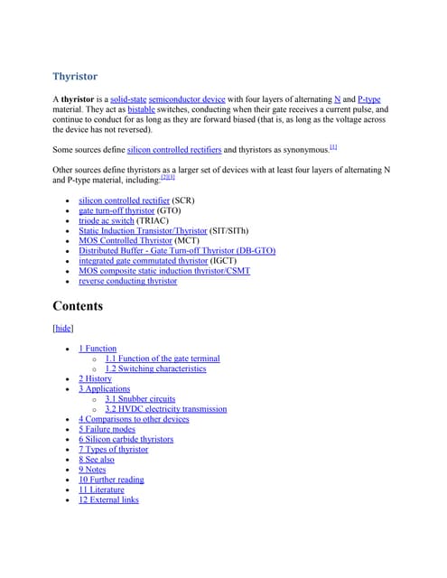 Thyristor | PPTX