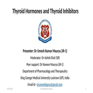 thyroid hormones and thyroid inhibitors | PPT