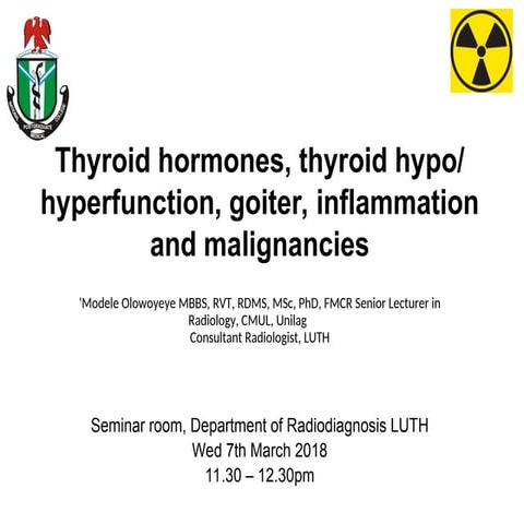 Thyroid Hormones Hyper Hypofunction Ppt