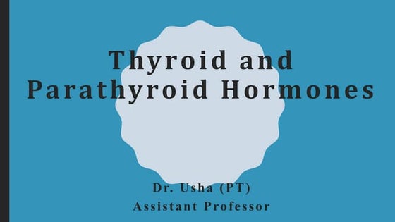 Synthesis of thyroid hormones | PPT
