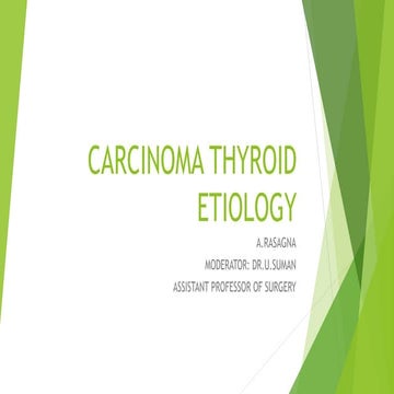 Thyroid carcinoma etiology | PPTX