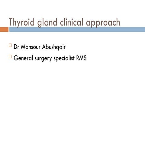 Thyroid gland examination | PPTX