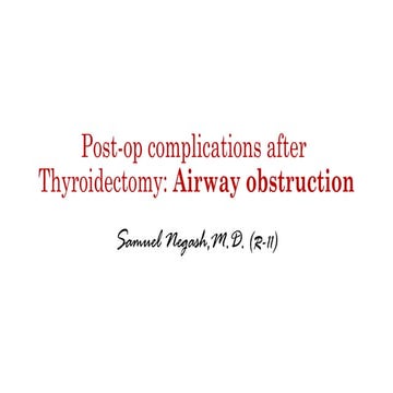Thyroidectomy Minilik Seminar Ppttechniques Of Thyroidectomy
