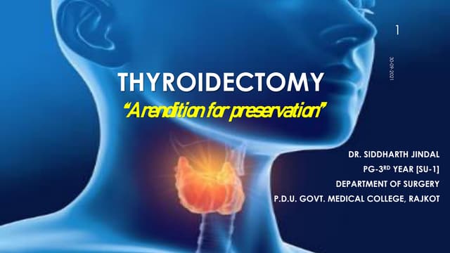 Thyroidectomy- operative surgery | PPTX