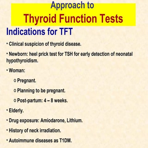 Interpretation of laboratory thyroid function tests