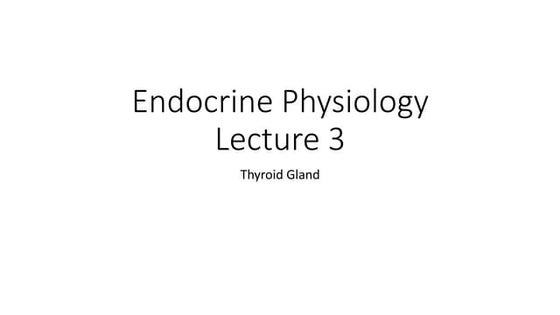 Thyroid Gland Ppt Pptx 1 Introduction 2 Associated Organ 3 Secretion 4 Transportation 5