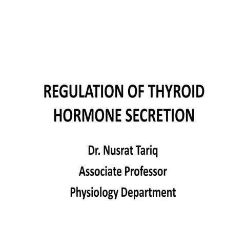 Thyroid gland regulation | PPT