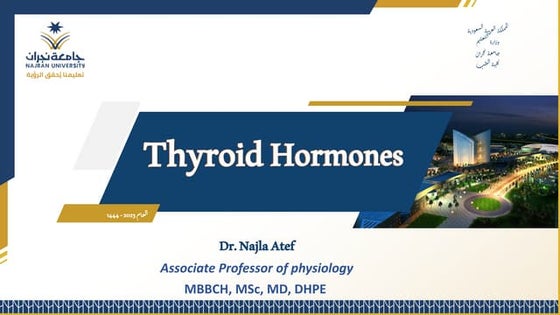 Thyroid hormone (The Guyton and Hall physiology) | PPT