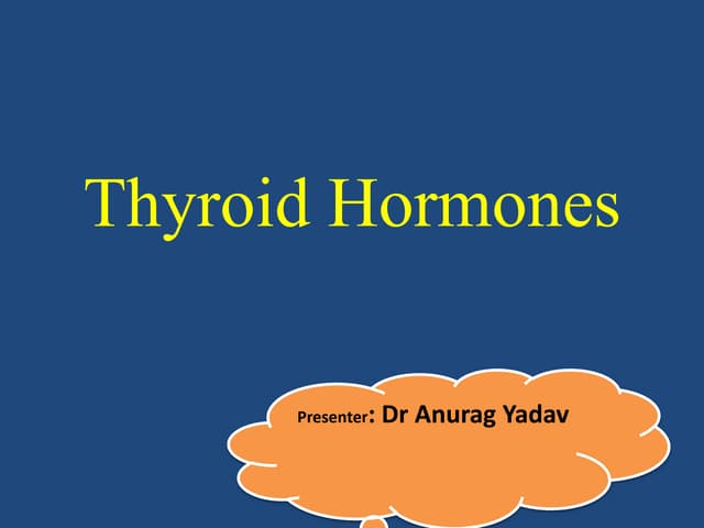 Synthesis of thyroid hormones | PPTX