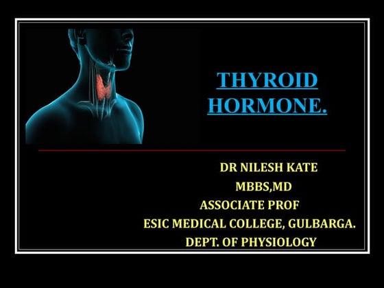 Synthesis of thyroid hormones | PPTX