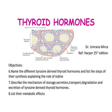 Synthesis of thyroid hormones | PPTX