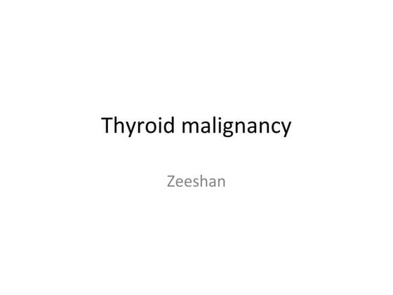 Thyroid cancer etiology 2 | PPT
