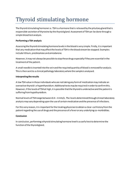 New Guideline For Tsh Thyroid Stimulating Hormone