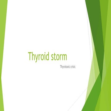 Thyroid Storm Hyperthyroidism The Lancet