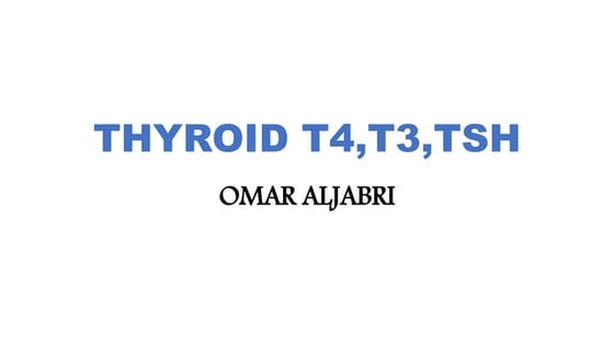 Thyroid function tests | PPT