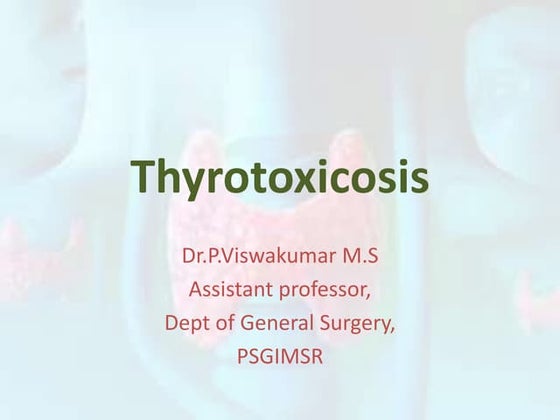 Thyrotoxicosis | PPT