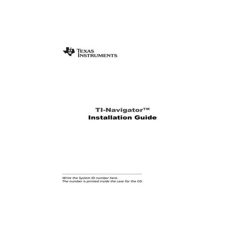 TI Navigator Installation Guide | PDF