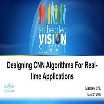 Designing Cnn Algorithms For Real Time Applications A Presentation
