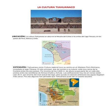 7 la cultura tiahuanaco triptico | PDF