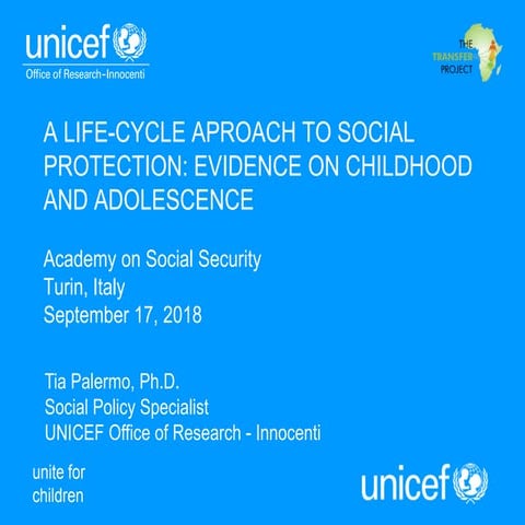 A Life Cycle Approach to Social Protection | PPTX