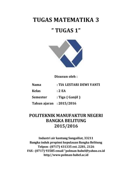 Tugas matematika 3 | PDF