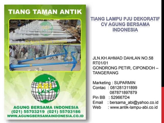 Tiang Lampu Decorative | PPT