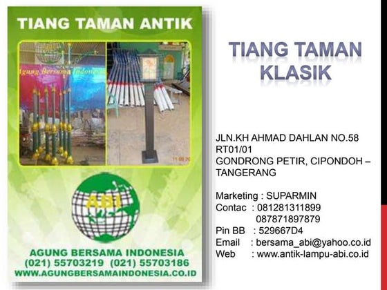 Tiang Lampu Decorative | PPT