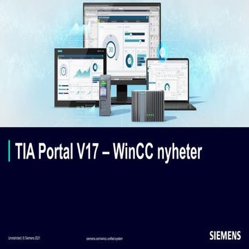 TIA Portal V17 – WinCC nyheter SIEMENS | PDF