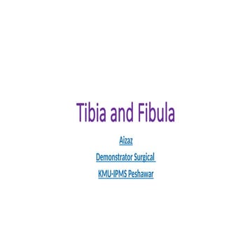 Fibula bone Anatomy | PPTX