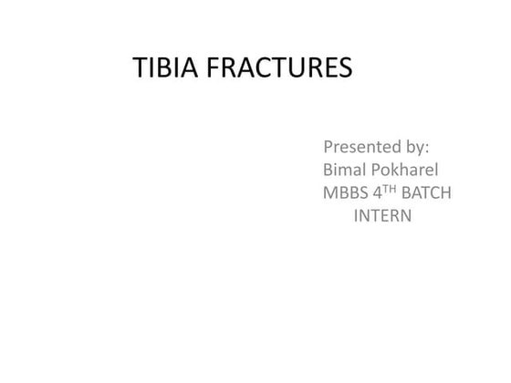 proximal tibia fracture and mechanism with etiology | PPTX