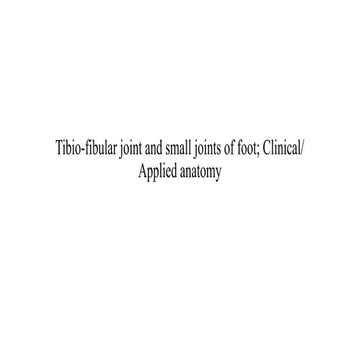 Tibio-fibular joint and small joints of foot.pptx
