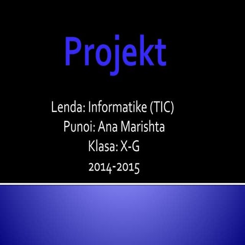 Tic-information project | PPTX