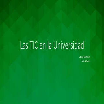 El uso de las TIC en la Universidad José María Vargas | PPTX