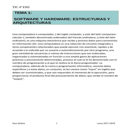 Tema 11 Hardware y software | PDF