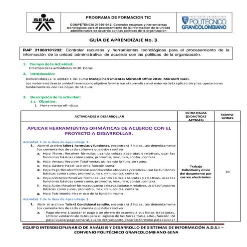 Tic guía 3 | DOCX | Computing | Technology & Computing