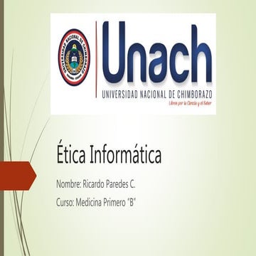 La Ética en la Informática | PPT