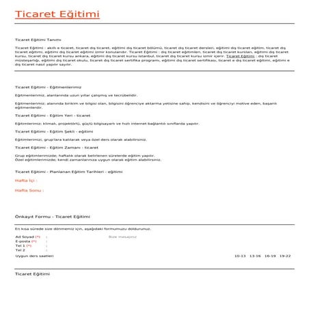 Ticaret egitimi | PDF