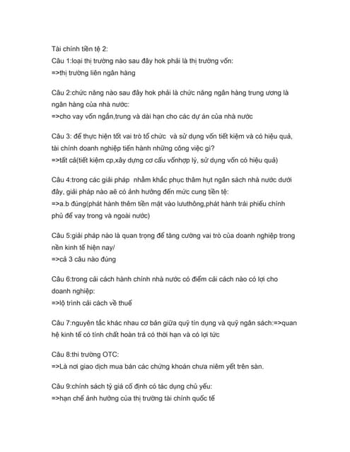 500 câu hỏi trắc nghiệm cơ bản về chứng khoán và thị trường chứng khoán | PDF