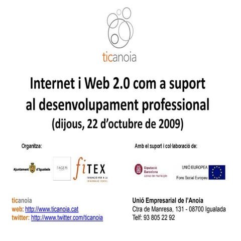 Ti Ci Web2 Desenvolupament Professional 20091022 | PPT