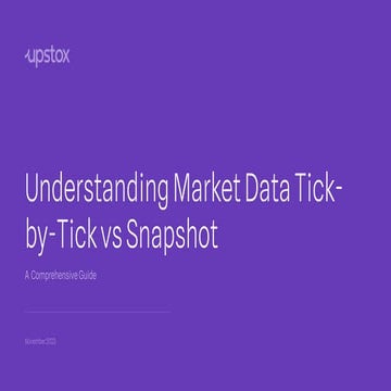 Tick by Tick Market Data | PPTX